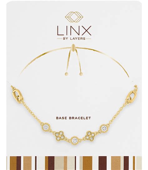 Gold Clover And Cz Linx Base Bracelet Amber Marie And Company