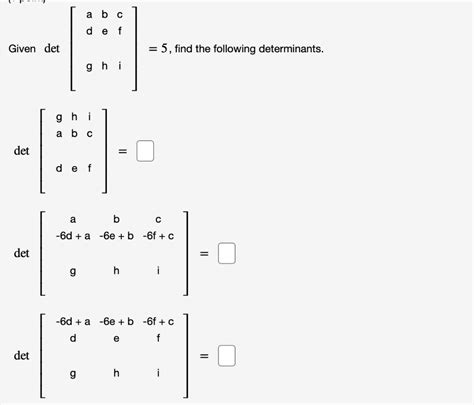 solved given det