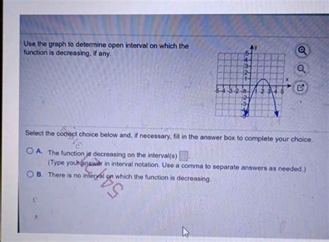 Use The Graph To Determine Open Interval On StudyX