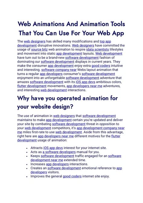 Ppt Web Animations And Animation Tools That You Can Use For Your Web App Powerpoint