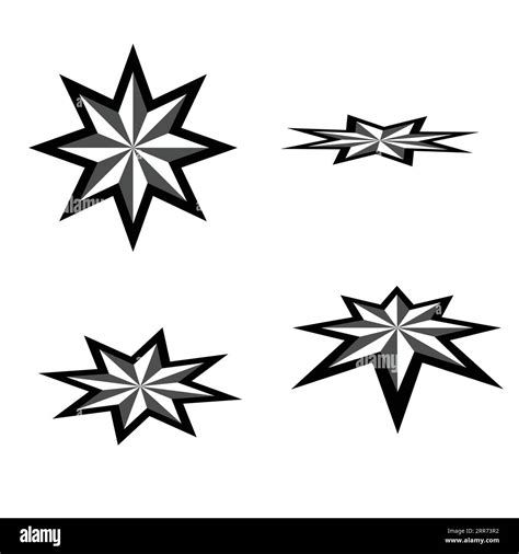 Abstract Compass Symbols Set Stock Vector Image And Art Alamy