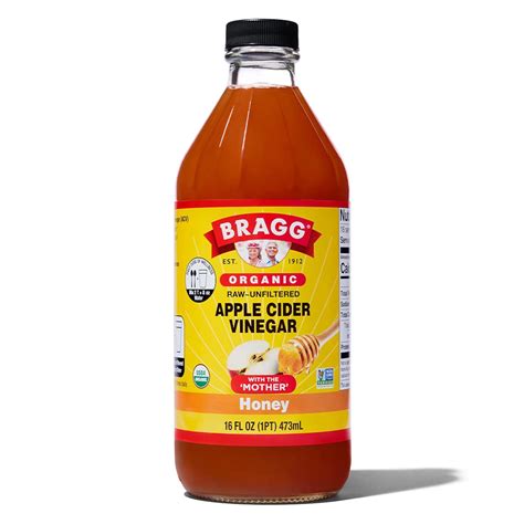 Bragg Organic Apple Cider Vinegar Honey Blend Raw Unfiltered 16 Fl Oz