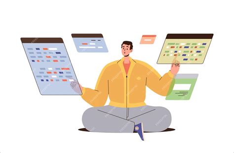 Premium Vector Man Programmer Working On Virtual Screen Coding