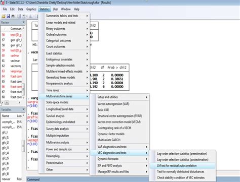 How To Test And Diagnose Vecm In Stata