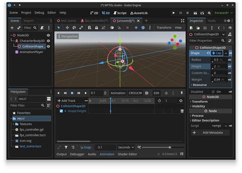 capsule collisionshape3d losing properties if bezier animation is