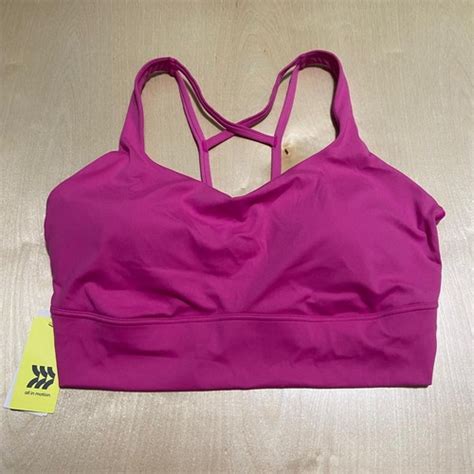 All In Motion Size 2xl Womens Light Support Longline Sport Bra In Pink