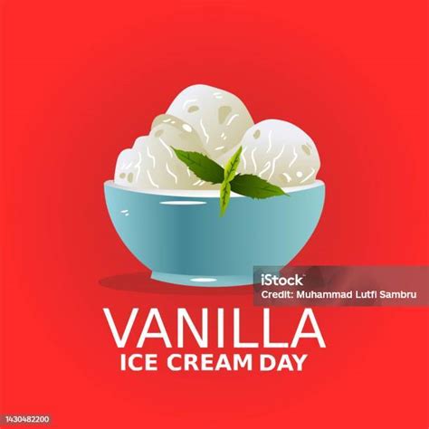 바닐라 아이스크림 데이 벡터 일러스트 레이 션 인사말 카드 포스터 및 배너에 적합합니다 귀여운에 대한 스톡 벡터 아트 및 기타 이미지 Istock