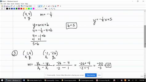 E Lesson Writing Linear Equations Given Two Points Part II YouTube