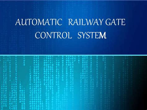railway gate using arduino uno and servo motors ppt
