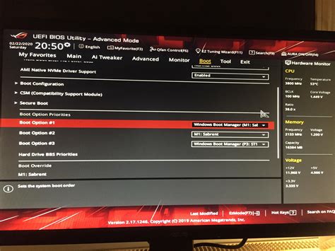 I Have The Boot Priority Set To My Sabrent Ssd But It Keeps Booting To My Hardrive Because There