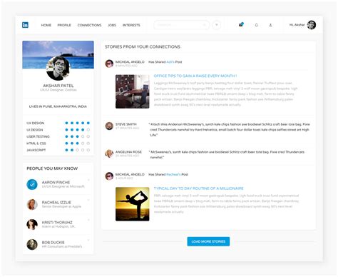 Linkedin Redesign Concepts | Web app design, Redesign, Concept