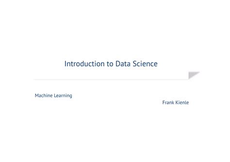 Machine Learning Part 2 Introduction To Data Science Ppt