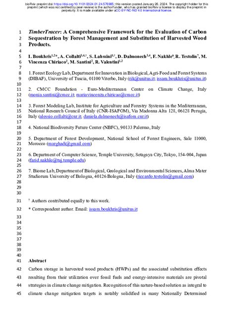 Pdf Timbertracer A Comprehensive Framework For The Evaluation Of Carbon Sequestration By
