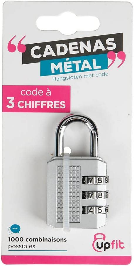 Upfit Cadenas Cadenas Code Combinaison à 3 Chiffres En Métal Plus De