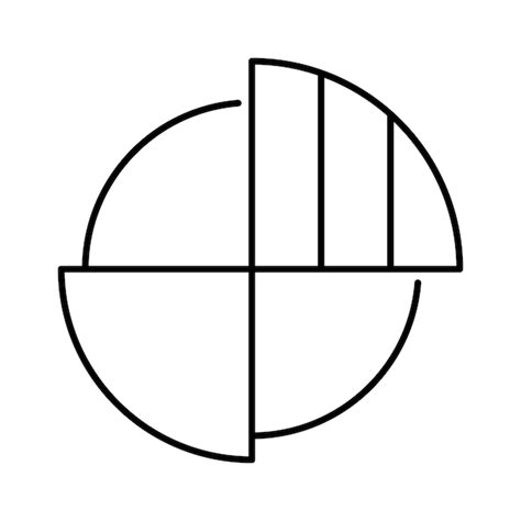 Premium Vector Graphic Pie Diagram Chart And Search Analytic Outline Icon Vector Illustration