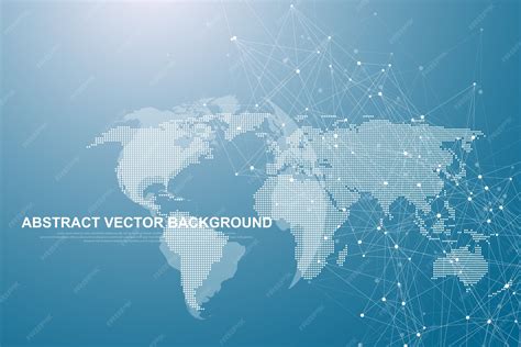 Premium Vector | Abstract plexus background with connected lines and dots. wave flow.