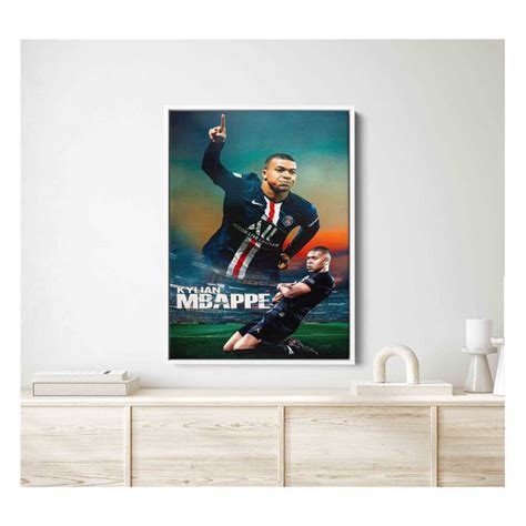 Kylian Mbappe Canvas Decor Mbappe Wall Decor Mbappe Inspire Uplift