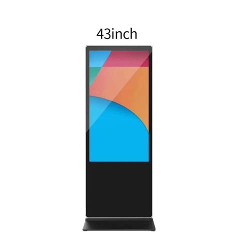 Floor Standing 4K LCD Displays Android Advertising Screens Touch Screen Kiosk Indoor Digital