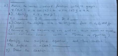 Solved Match The Vector Valued Function With Its Graph Chegg