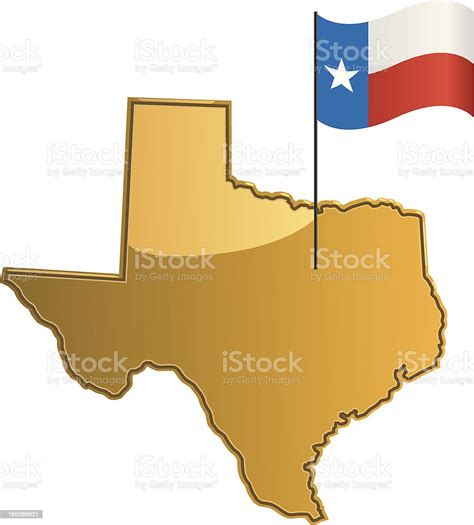 Texas Map With Flag Stock Illustration Download Image Now Flag