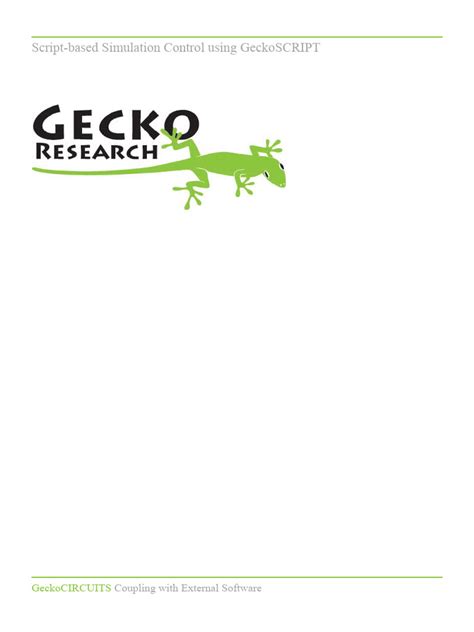 Gecko Research Scripting Tutorial Pdf Matlab Parameter Computer