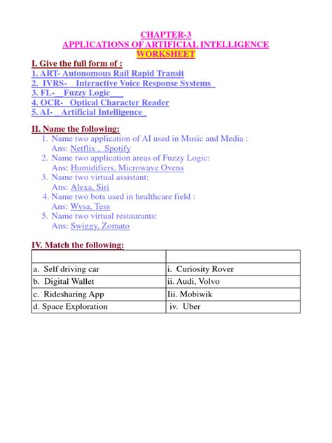 Ai Chapter 3 Worksheet Pdf