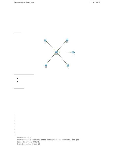 21blc1206 experiment3 pdf network switch computer network
