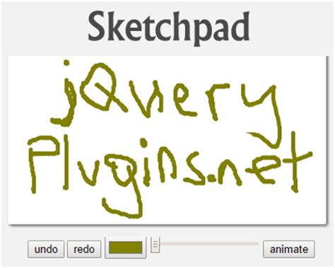 Sketchpad Simple Sketchpad Library With Javascript JQuery Plugins