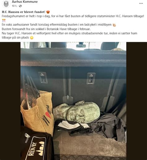 Forsvundet Buste Af Tidligere Statsminister Fundet I Ladcykel Nyheder