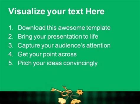 Gold Keys Security Powerpoint Templates And Powerpoint Backgrounds 0811