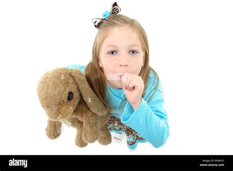 Above View Of Adorable Five Year Old American Girl Sucking Thumb Over