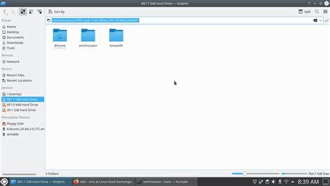 filesystems after installing a new distribution i don t have access