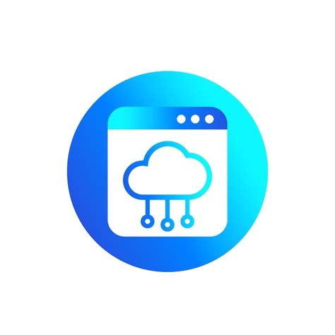 Premium Vector Cloud Computing Service Icon For Web