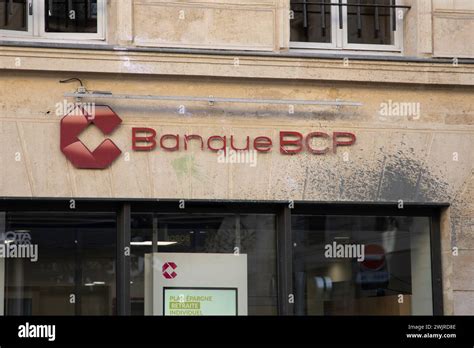 Bordeaux France 02 15 2024 Bcp Banque Bcp Sign Text Brand And