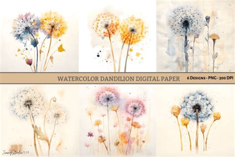 Watercolor Dandilion Background Graphic By Jinnystudio7559 · Creative