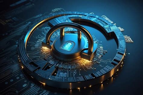 Premium Photo Cyber Security Concept Digital Padlock For Computing System Protection Of