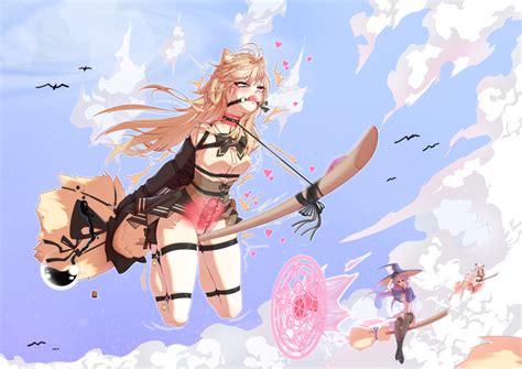 Feathermare Original Absurdres Commentary Request Highres 3girls