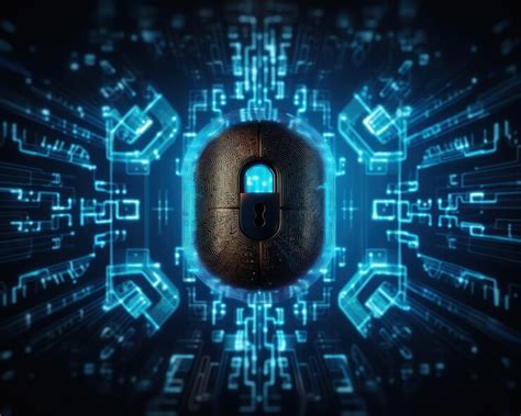 Premium Photo Blue Keylock Cybersecurity Concept With Binary Code Lock
