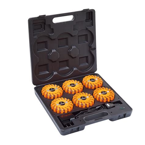 flash code led beacon suitcase 6 x orange