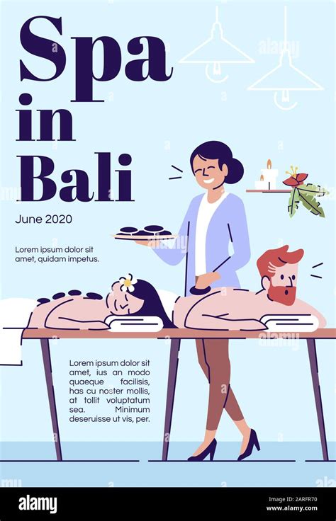 Spa In Bali Magazine Cover Template Hot Stone Massage Relaxation
