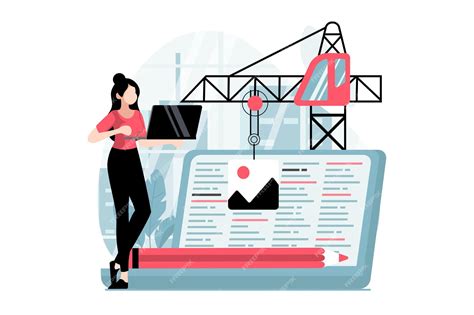 Premium Vector Web Development Concept With People Scene In Flat