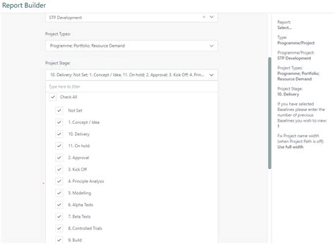 creating reports with report builder