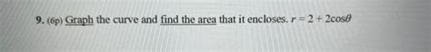 Solved P Graph The Curve And Find The Area That It Chegg Com