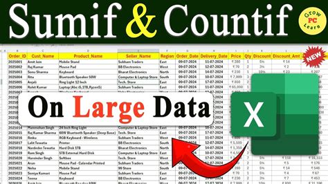 How To Apply Sumif And Countif Formula On Large Data Sumif And Countif
