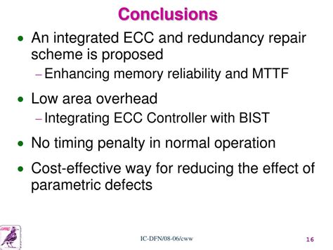 Ppt An Integrated Ecc And Redundancy Repair Scheme For Memory
