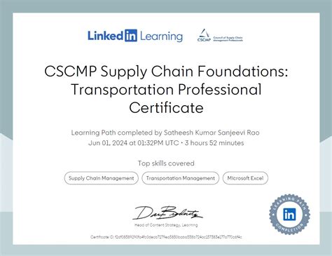 Satheesh Sanjeevi Rao On Linkedin Cscmp Transportationlogistics Supplychain