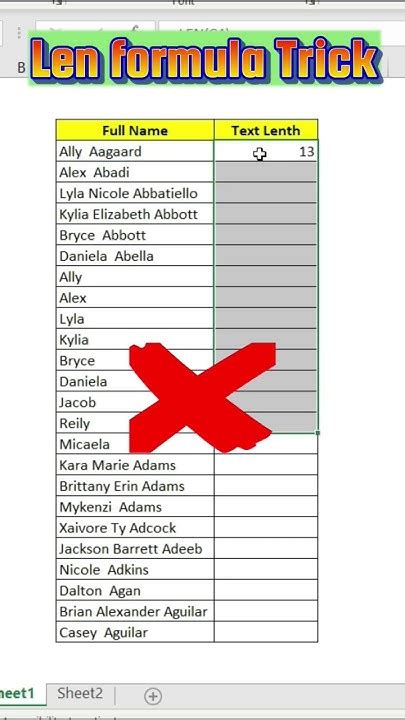 Mastering Excel The Amazing Len Formula Trick You Need To Know For Data Analysis Excel Tis