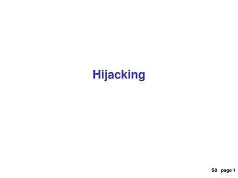 Ppt Hijacking Powerpoint Presentation Free Download Id1399979