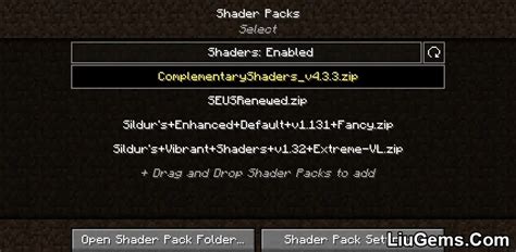 Iris Shaders Mod Liu Gems