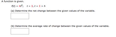 solved a function is given f t 4t 2 t 3 t 3 h